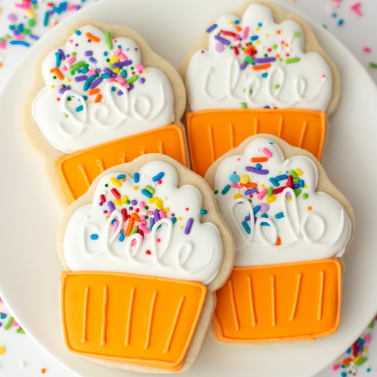 ORANGE CUPCAKE Sugar Cookie Gift Box (12 ct) – ellenjaycookies