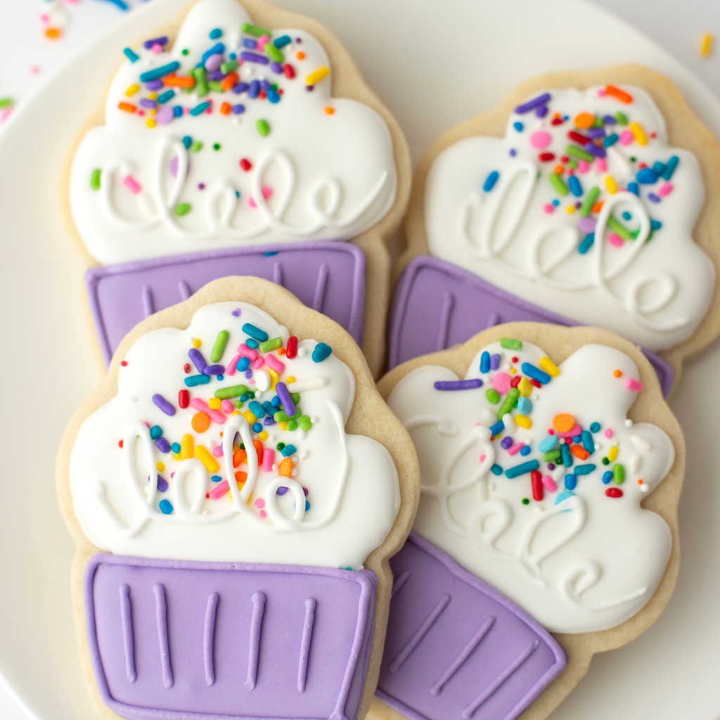 PURPLE CUPCAKE Sugar Cookie Gift Box (12 ct) – ellenjaycookies