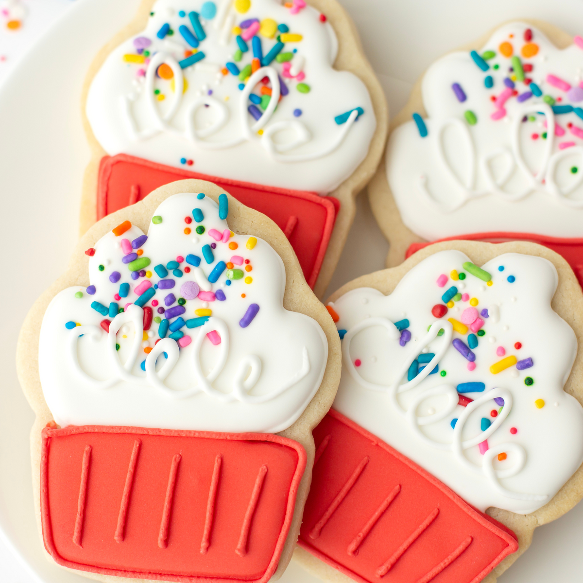 RED CUPCAKE Sugar Cookie Gift Box (12 ct) – ellenjaycookies
